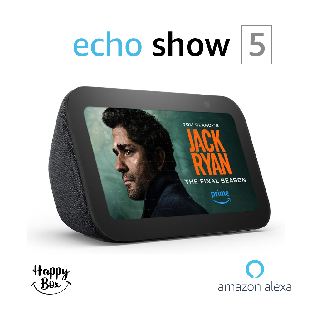 Echo Show 5 (3ra gen) | Alexa | Pantalla inteligente | Negro | Happy Box Ecuador